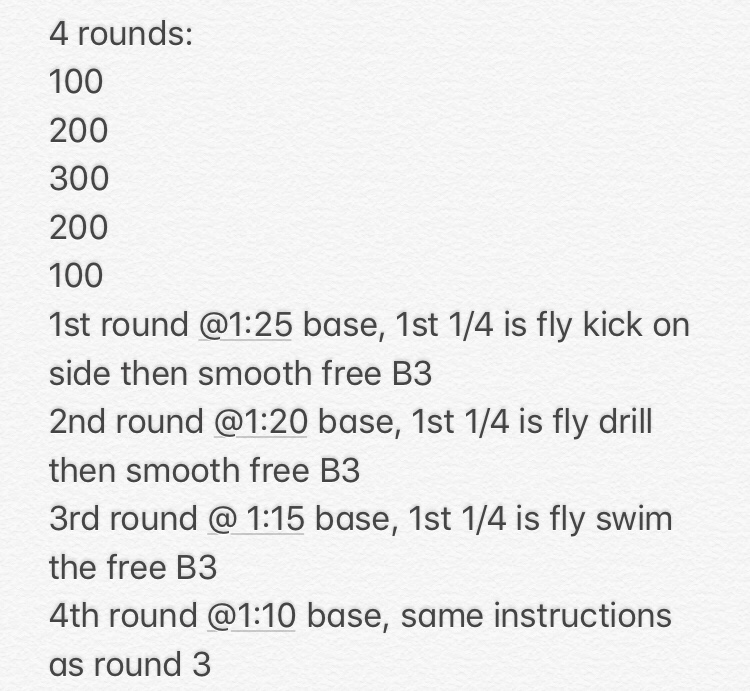 Fly Workout #872 – The Swimming Wizard