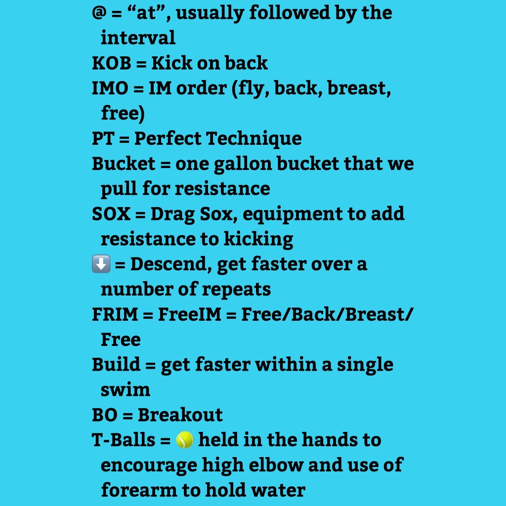 Glossary of Terms – The Swimming Wizard