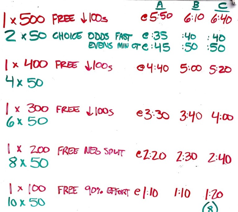 The Swimming Wizard: Distance Freestyle Set CAUTION! for Milers Only!