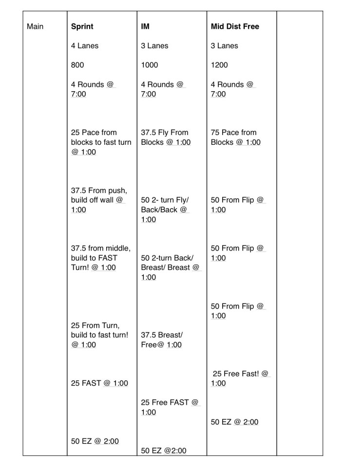 The Swimming Wizard: Important Concepts for a Successful Taper